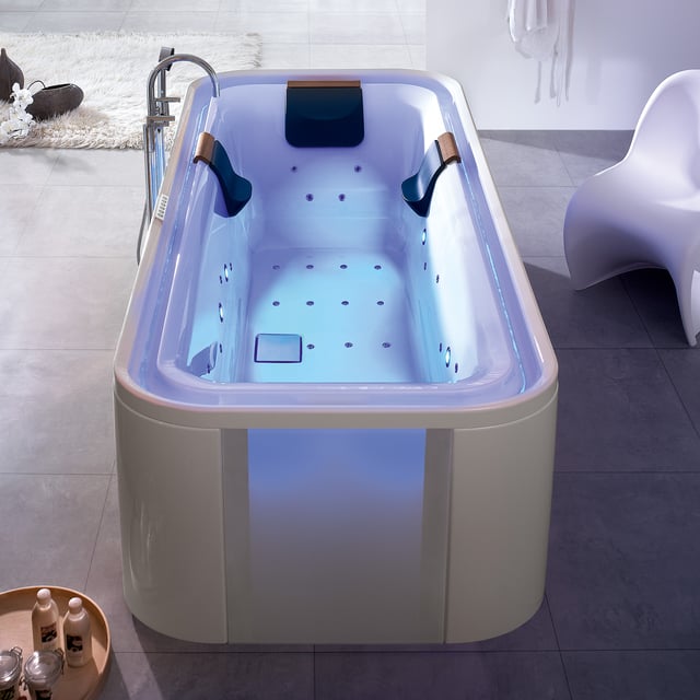 Hoesch ERGO freestanding whirlbath, softcube white - 6441S.010305550 ...