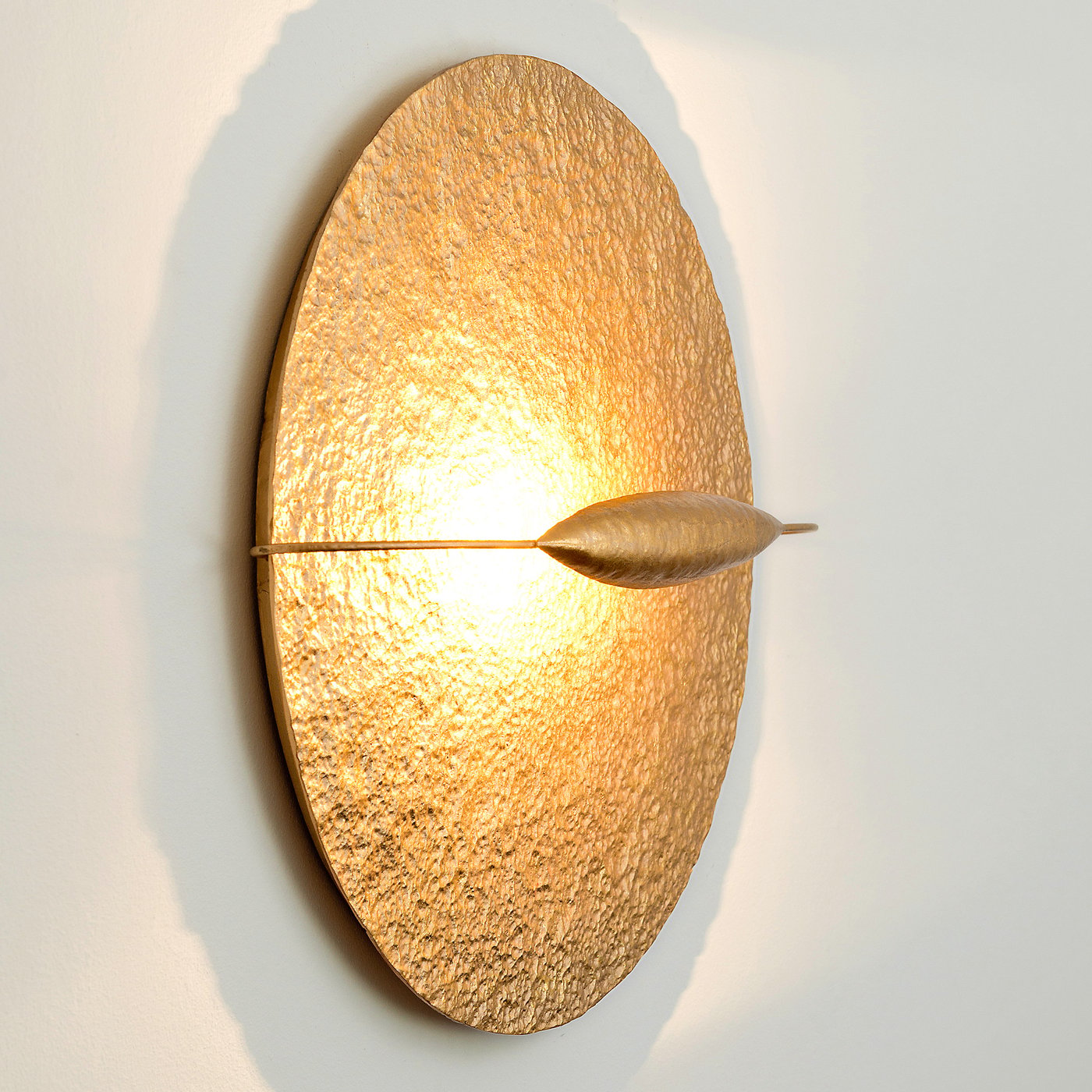 HOLLÄNDER Trabant LED ceiling/wall light dimmable, gold - 300 K 1669 X ...