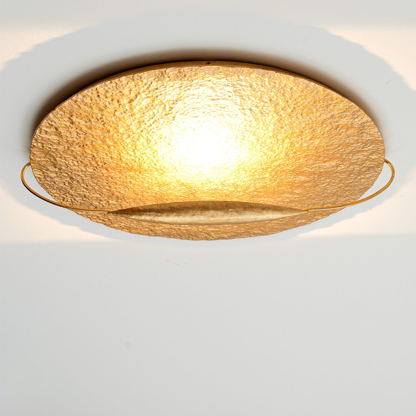 HOLLÄNDER Trabant LED ceiling/wall light dimmable, gold - 300 K 1669 X ...
