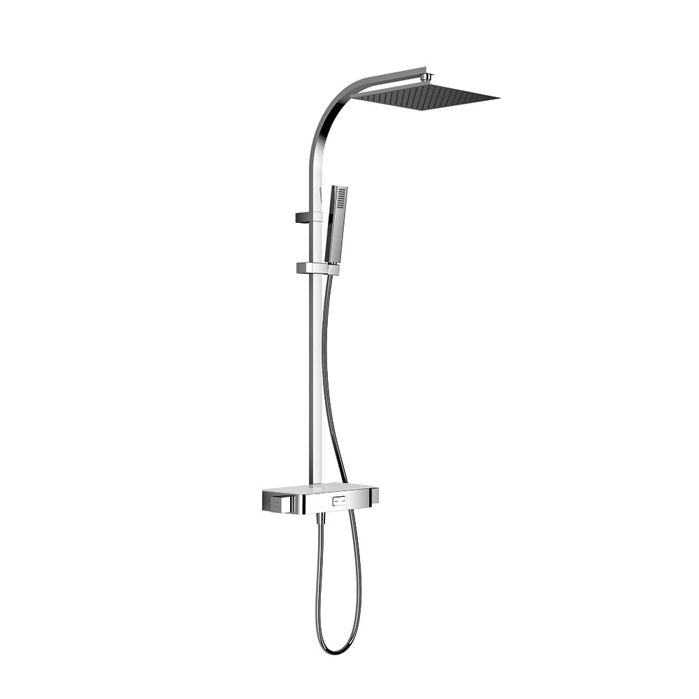 HSK AquaSwitch RS 500 exposed shower system with thermostat chrome ...
