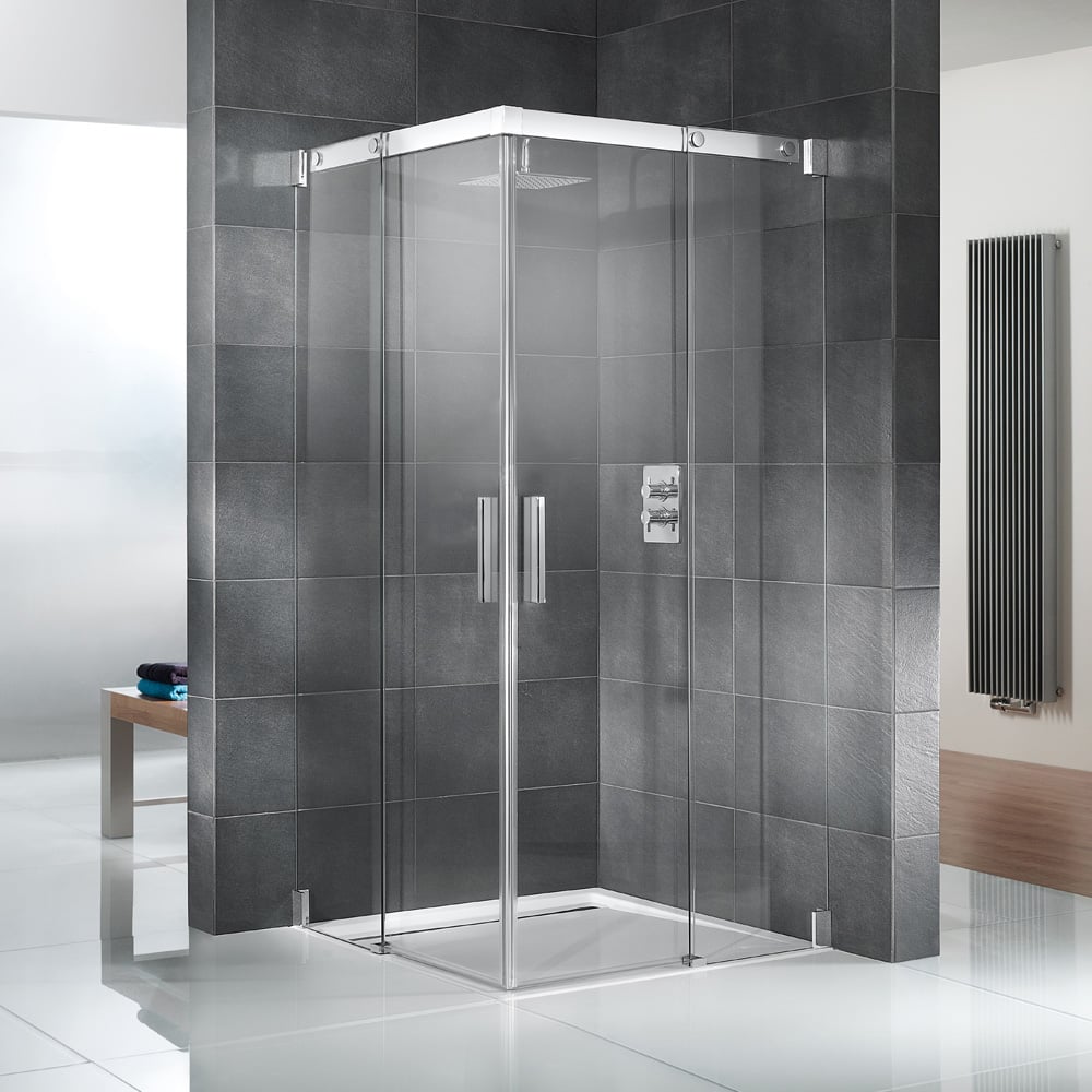 HSK K2 Porte coulissante, pour accès d'angle transparent et clair ...