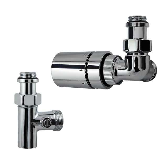 HSK Universal Ventilset, mit Anschluss für Heizstab, mit Thermostatkopf ...