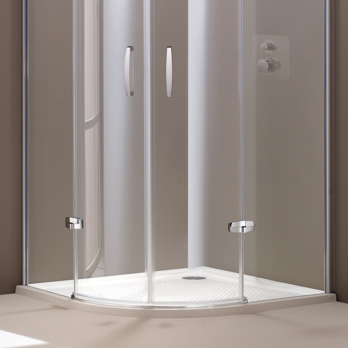 HÜPPE Purano Receveur de douche en quart de cercle avec Gelcoat, avec ...
