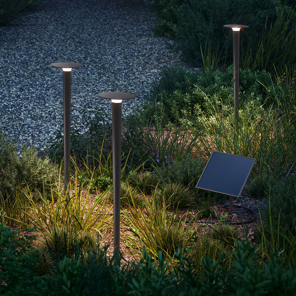 IP44.de Lix Spike Solar solar bollard light, LED anthracite - 93093-AN ...