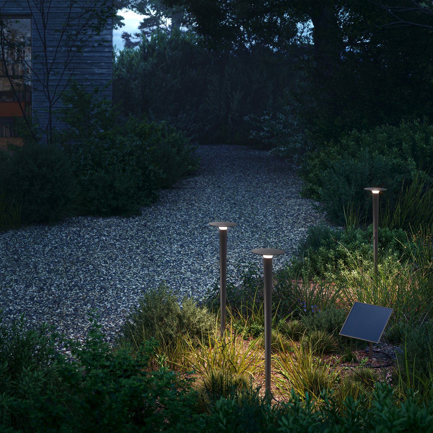 IP44.de Lix Spike Solar solar bollard light, LED anthracite - 93093-AN ...