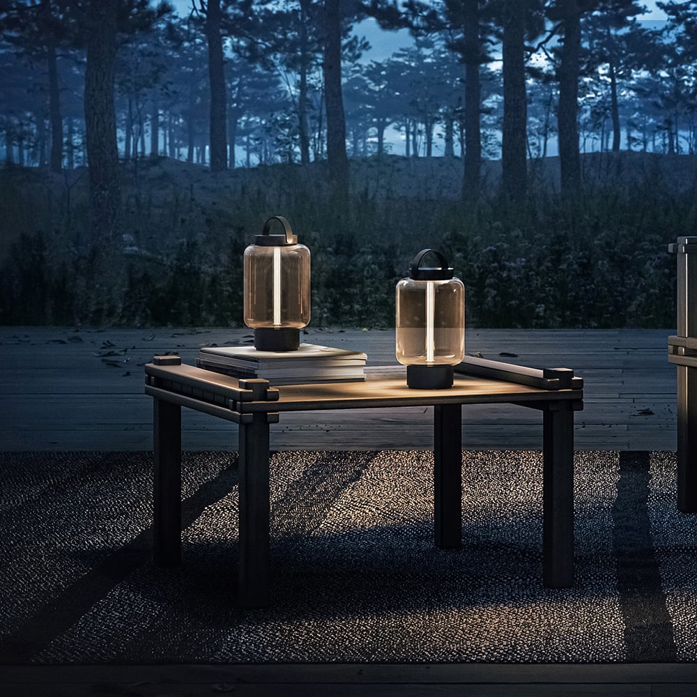 IP44.de Qu rechargeable table lamp, LED dimmable, amber - 93950-JB | REUTER