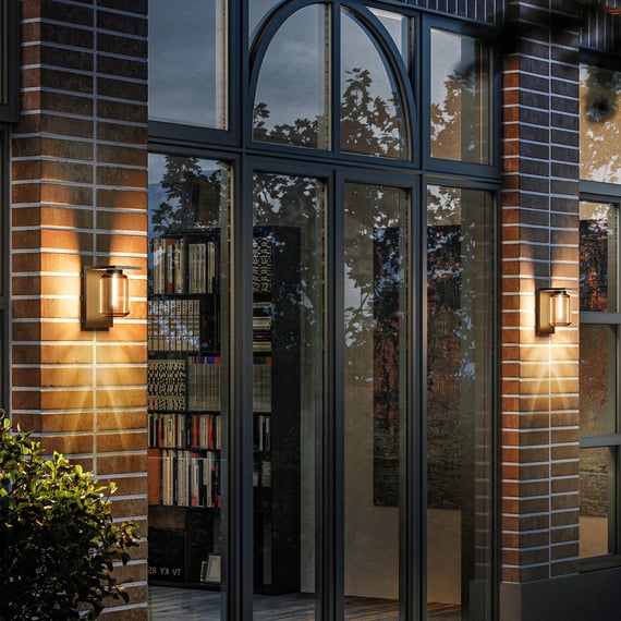 IP44.de Dia F wall light, LED dimmable, black - 91251-BL | REUTER
