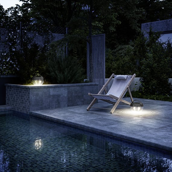 IP44.de aqu USB LED table lamp with dimmer clear - 91910-JB | REUTER