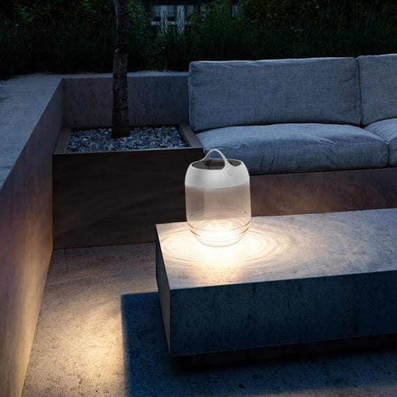 IP44.de Aqu solar table lamp, LED dimmable, clear - 91911-PW | REUTER
