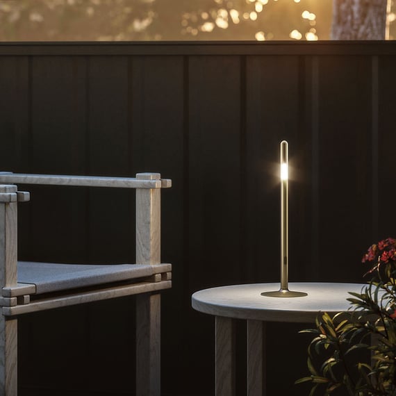 IP44.de Glim rechargeable table lamp, LED dimmable, transparent - 93910 ...
