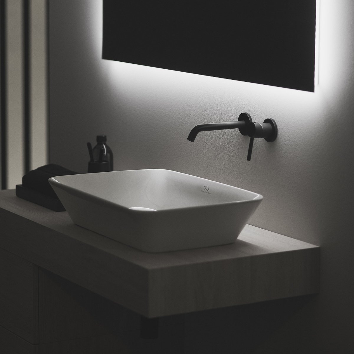 Ideal Standard Ceraline wall-mounted basin fitting silk black - A6938XG ...