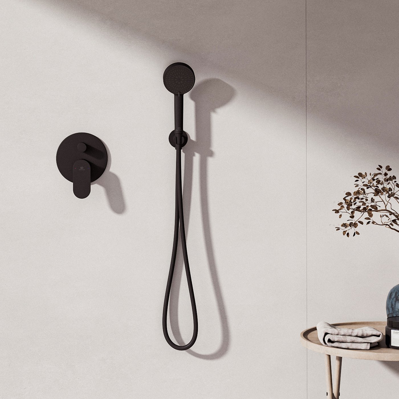 Ideal Standard Ceralife O concealed shower fitting with mixer silk ...