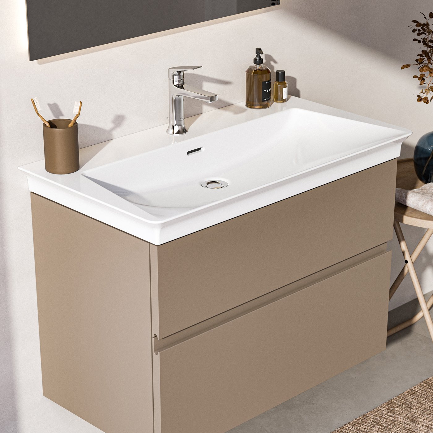 Ideal Standard La Dolce Vita Wandwaschtisch mit Ideal Plus, weiß ...