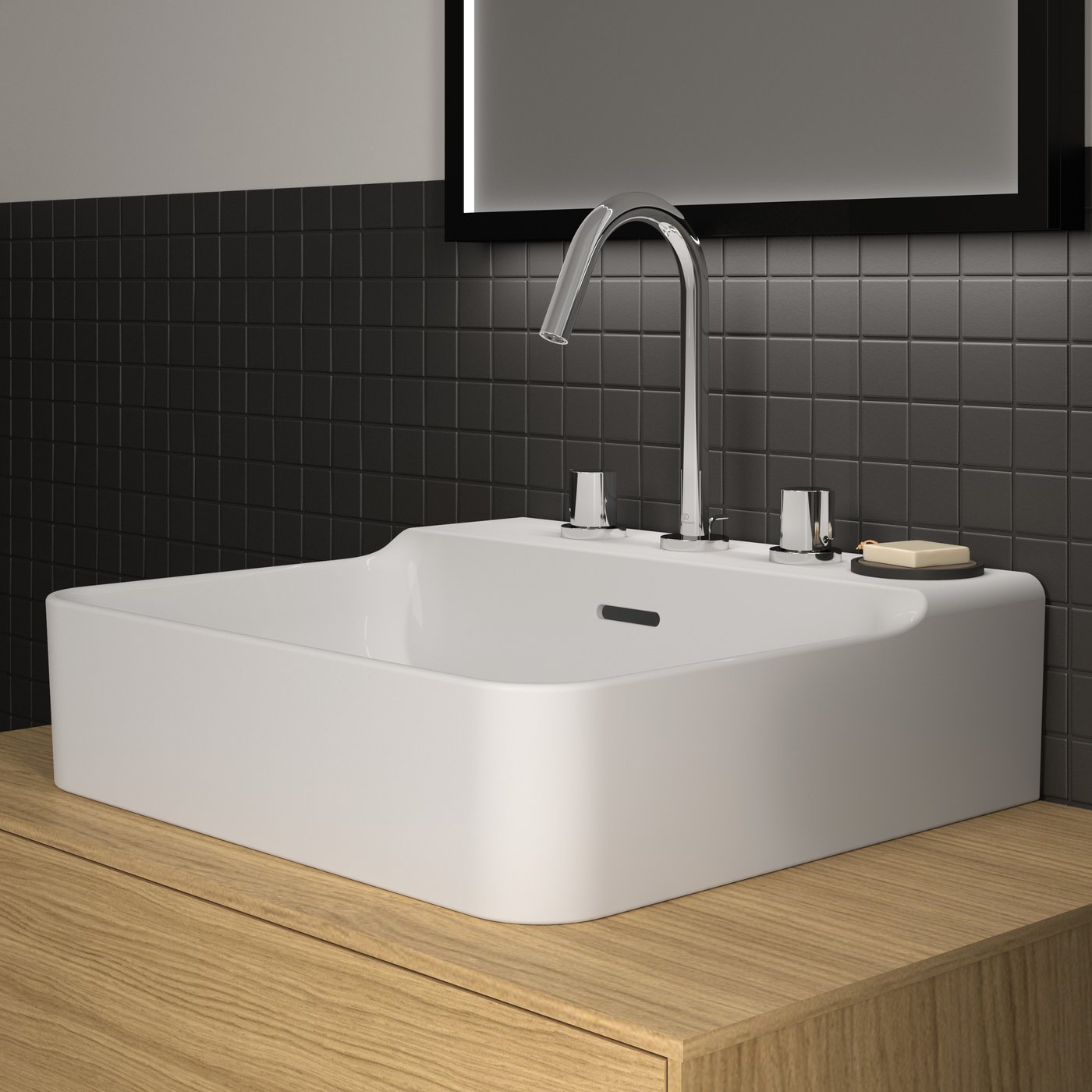 Ideal Standard Conca hand washbasin with Ideal Plus, white - T3813MA ...