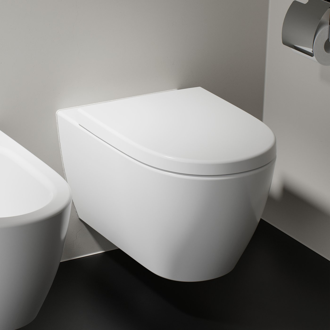 Soho H 228 Nge Wand Wc Ohne Untersp 252 Lrand Toilette Brillant Weiss Mit Wc