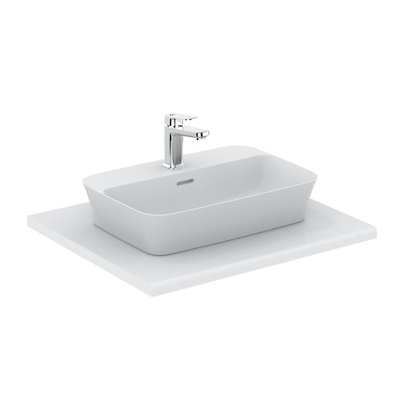 Ideal Standard Ipalyss countertop basin with Ideal Plus, white ...