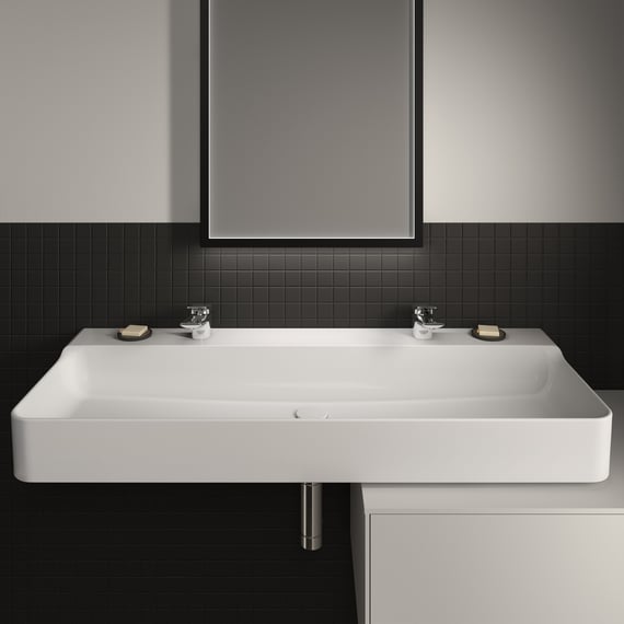 Ideal Standard Conca double washbasin with Ideal Plus, white - T3808MA ...