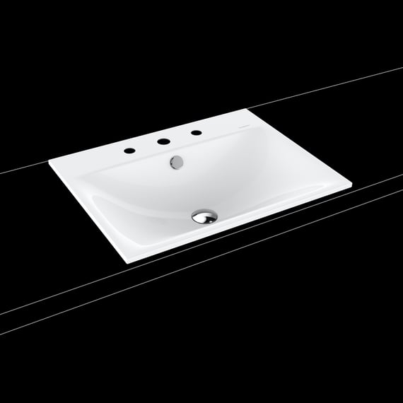 KALDEWEI SILENIO drop-in basin with easy-clean finish, white ...