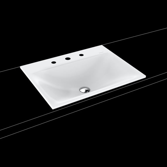 KALDEWEI SILENIO drop-in basin with easy-clean finish, matt white ...