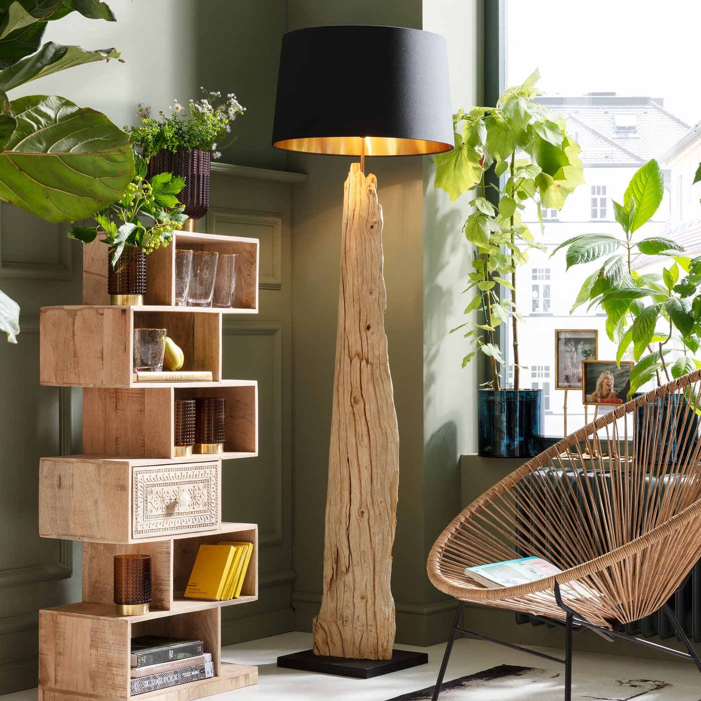 KARE Design Nature Straight Stehleuchte schwarz - 31763 | REUTER