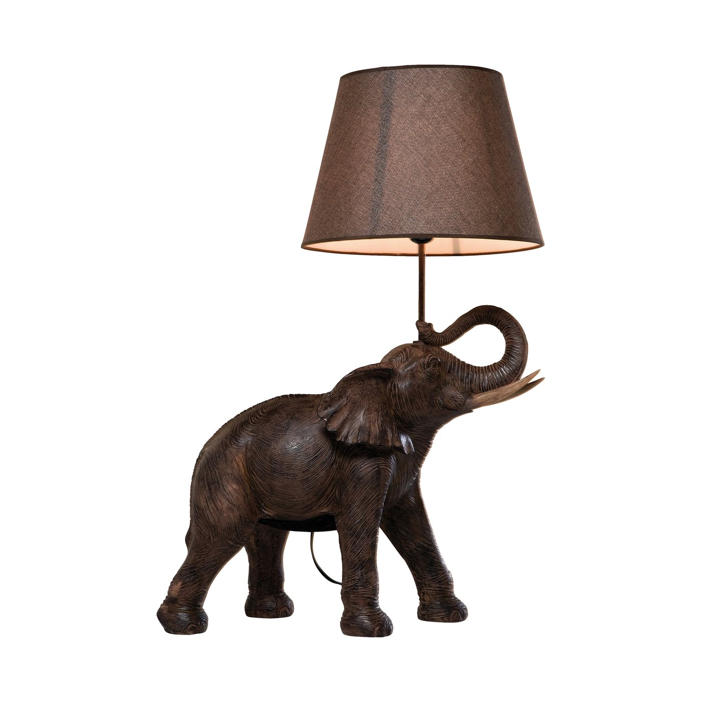 KARE Design Animal Elephant Safari Tischleuchte, E27 beige/braun ...