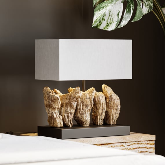 KARE Design Nature Vertical table lamp, E27 white/natural - 31762 | REUTER