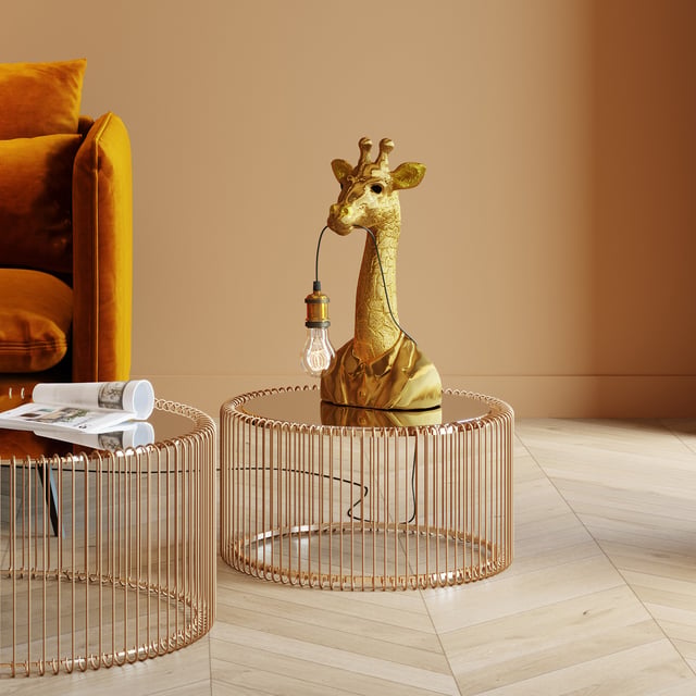 KARE Design Animal Giraffe Tischleuchte, E27 gold - 53710 | REUTER