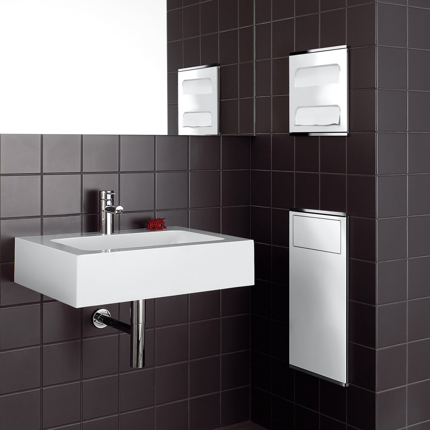 Keuco Plan Integral washbasin module with toilet roll holder, white ...