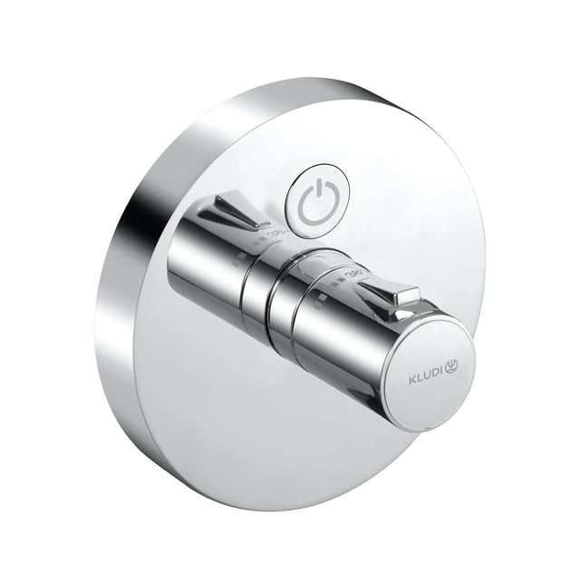 Kludi PUSH concealed shower fitting with thermostat chrome - 389020538 ...