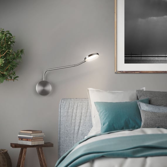 Knapstein THEA-W wall light, LED dimmable, matt nickel - 21.845.05 | REUTER