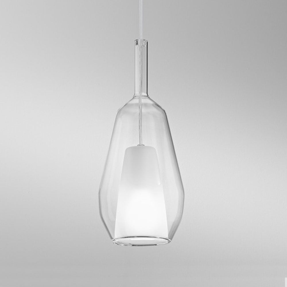 Luce Ambiente Design PIREX Pendelleuchte oval, E27 dimmbar, transparent ...