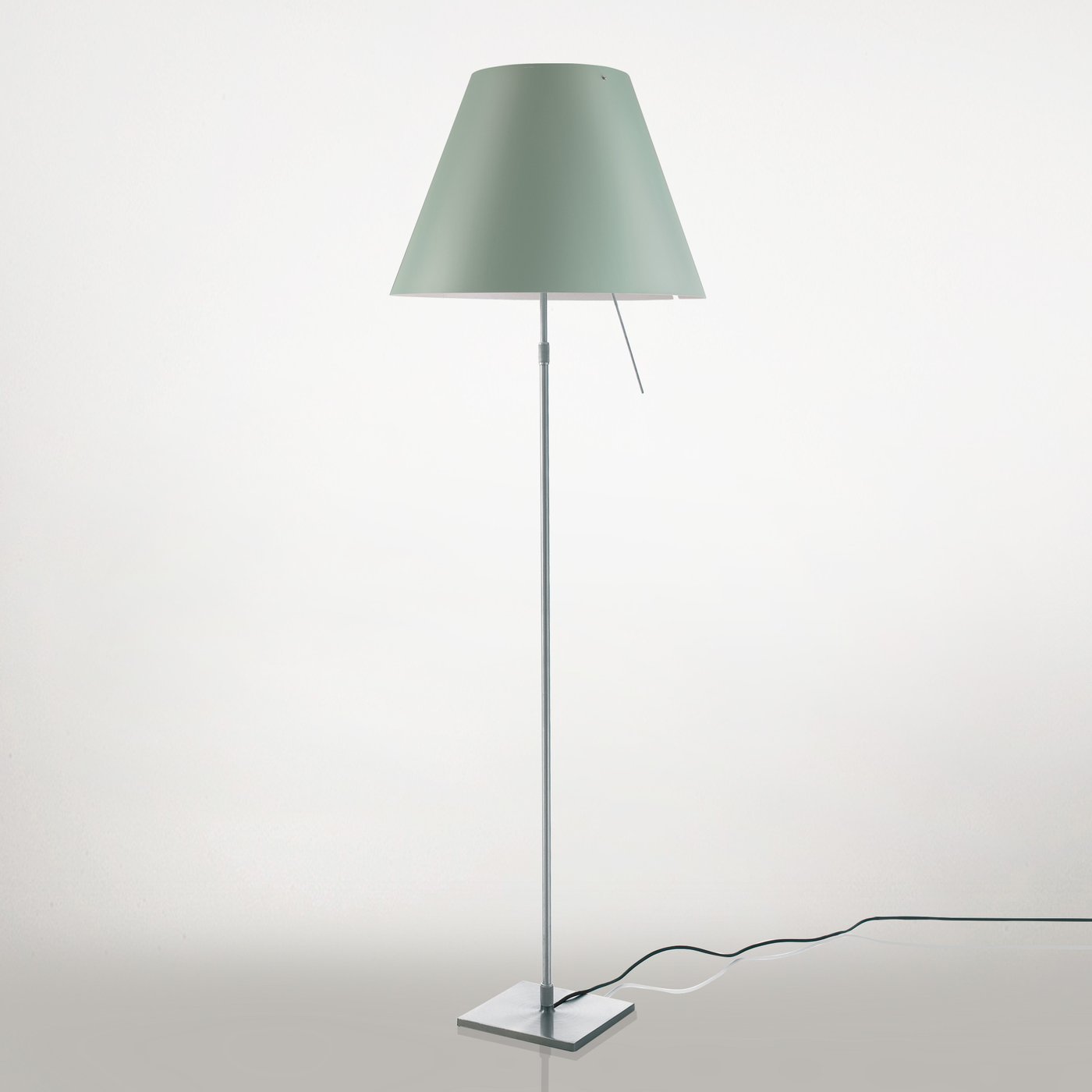 Luceplan Costanza floor lamp, E27 dimmable, adjustable in height, sea ...