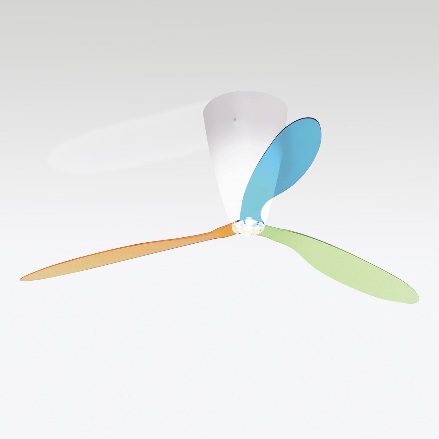 Luceplan Blow ceiling light, E27 dimmable, opaline/multi-colour ...