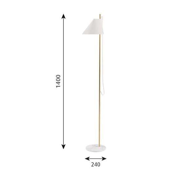 louis poulsen YUH LED floor lamp with dimmer white - 5744162681 | REUTER