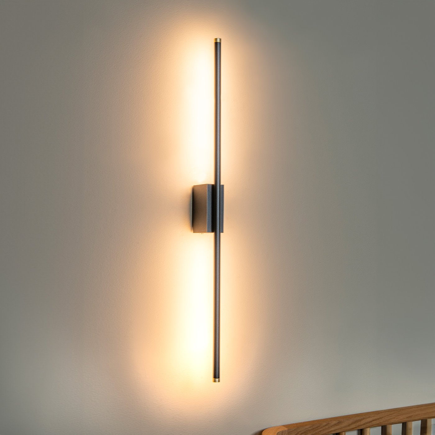 Lucide MARNIK wall light dimmable, black/gold - 41205/12/30 | REUTER