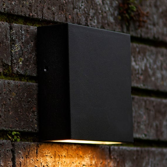 Lutec GEMINI XF Wandleuchte, LED, rechteckig, downlight schwarz matt ...