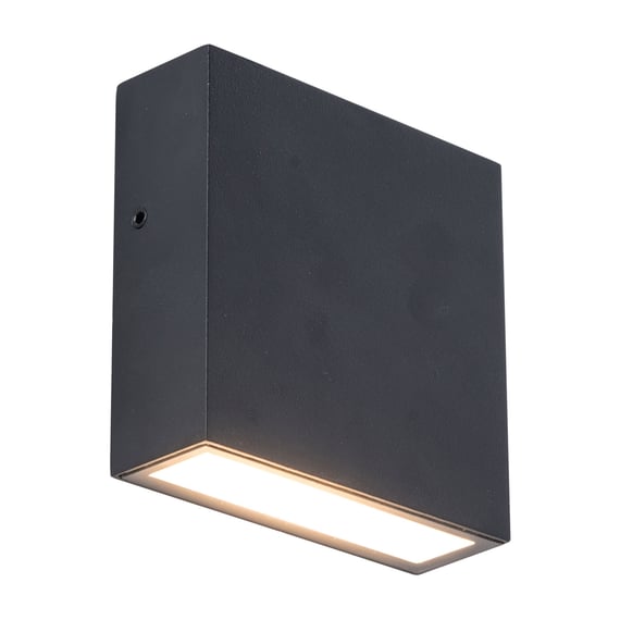 Lutec GEMINI XF Wandleuchte, LED, rechteckig, downlight schwarz matt ...