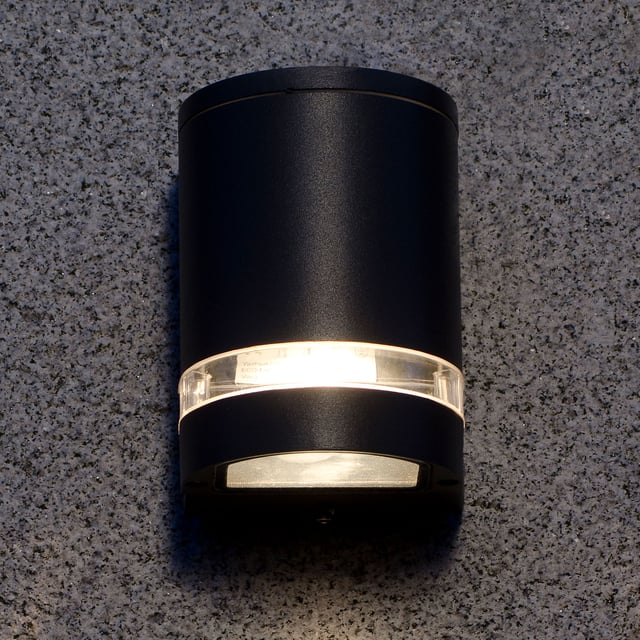 Lutec FOCUS wall light, GU10, mini, round, 1 head dimmable, anthracite ...
