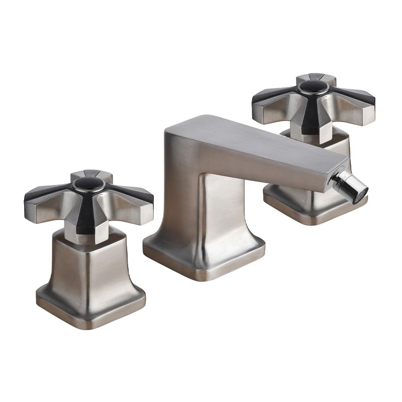 Mamoli 1938 three-hole bidet mixer brushed nickel - 55380000065F | REUTER