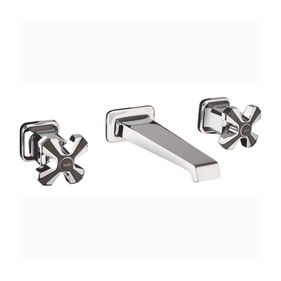 Mamoli 1938 wall-mounted, three-hole basin mixer, SET including ...