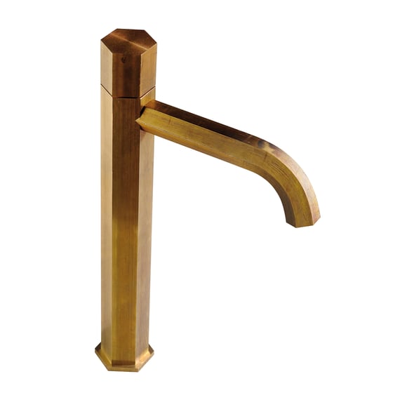 Mamoli Hexagonal basin mixer with tall pillar - 456600000007 | REUTER
