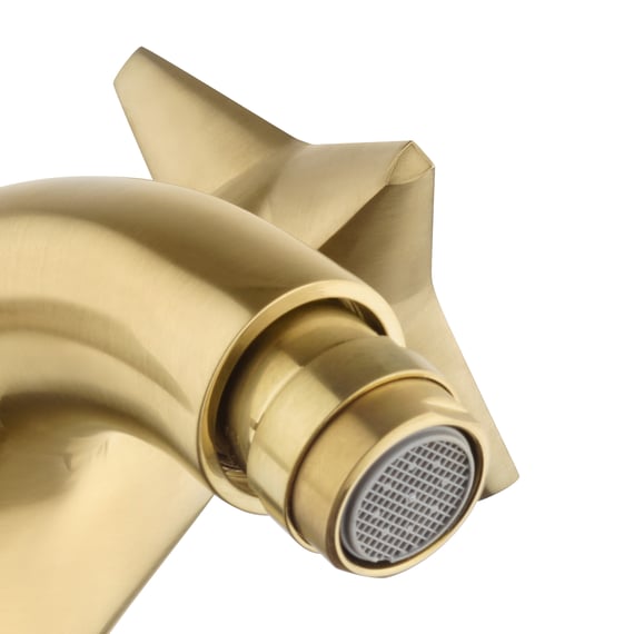 Mamoli GIO Ponti two-handle bidet mixer brushed brass - 55140000005G ...