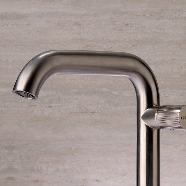 Mamoli Tuttodunpezzo Medium basin mixer brushed stainless steel ...