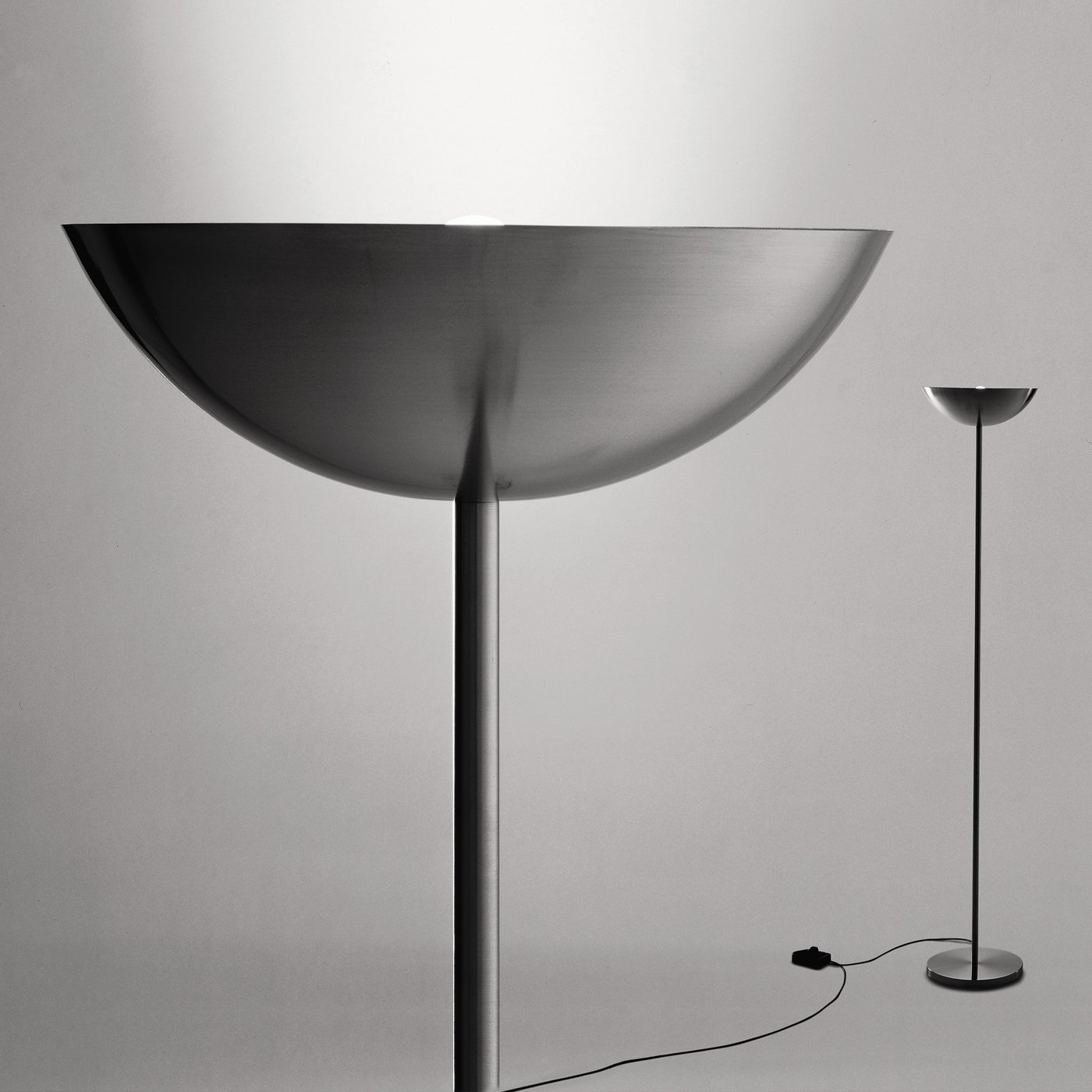 martinelli luce V.D.L uplighter, LED dimmable, satin stainless steel ...