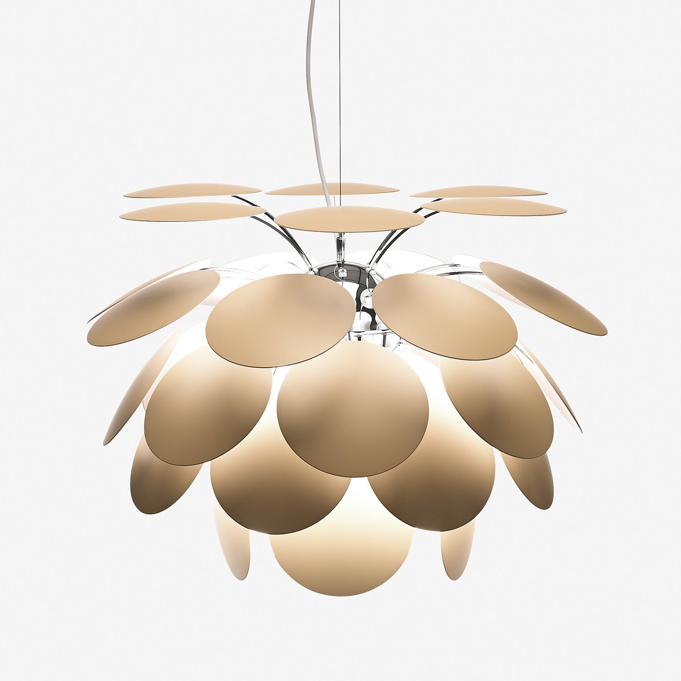Marset Discocó Pendelleuchte, E27/E14 dimmbar, beige matt - A620-117 ...