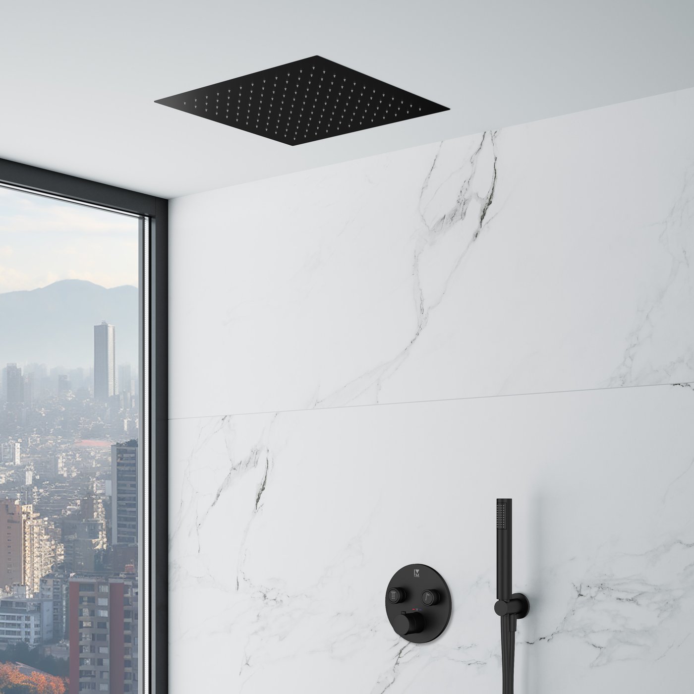 Mariner stainless steel rain panel for recessed installation W: 440 D ...