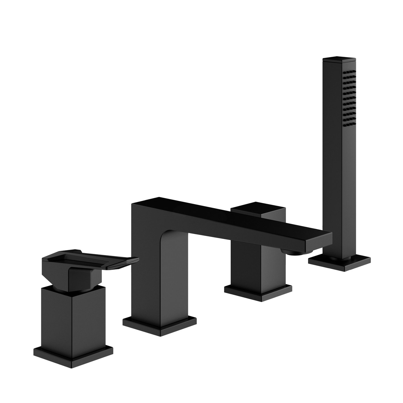 Lamborghini Hyper four-hole, deck-mounted bath fitting matt black ...