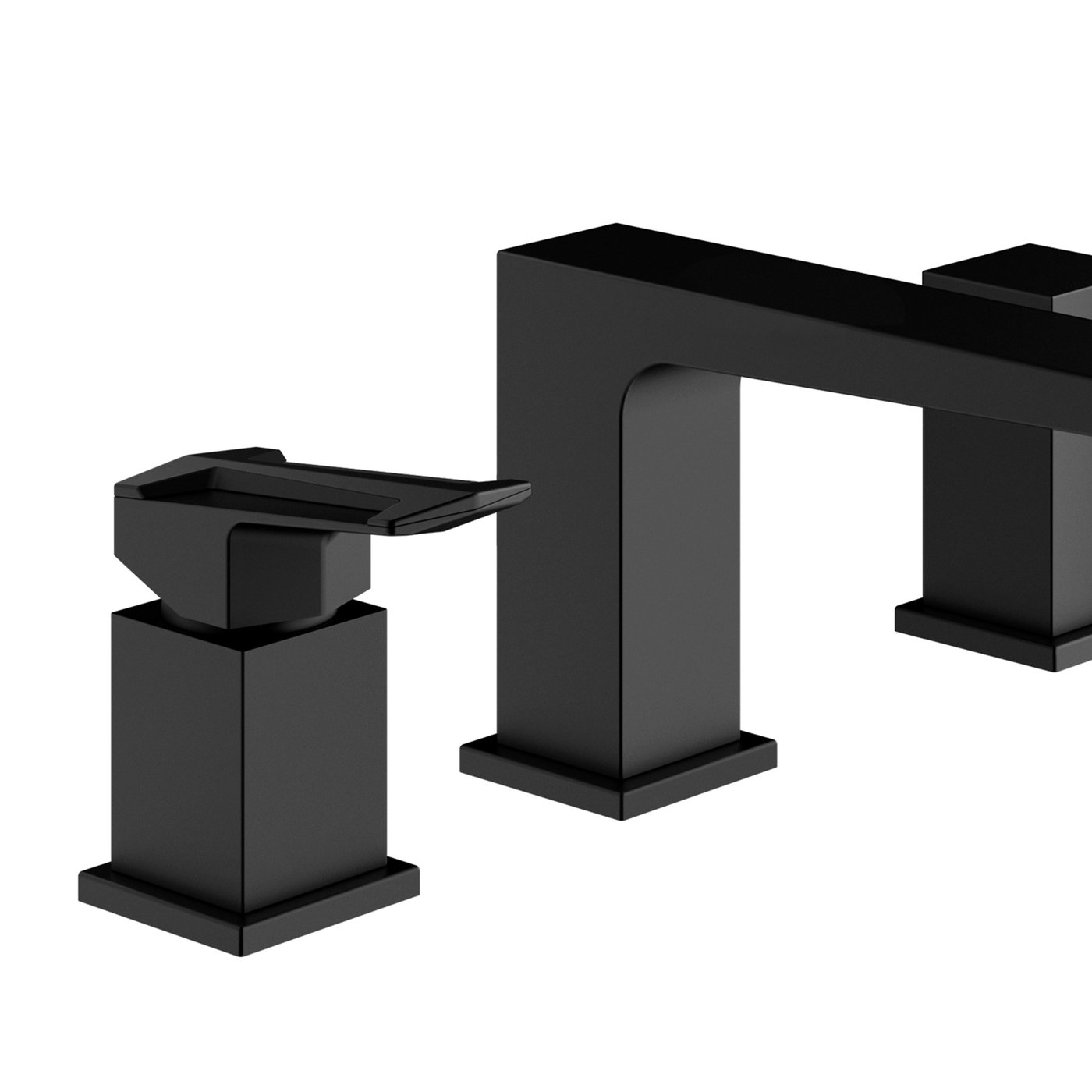 Lamborghini Hyper four-hole, deck-mounted bath fitting matt black ...