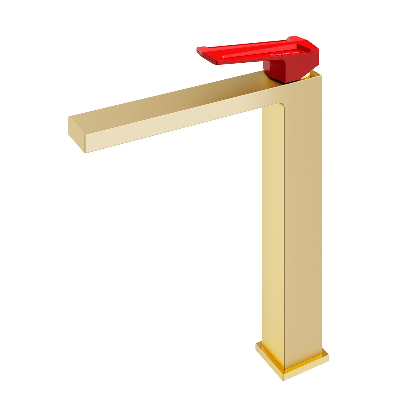 Lamborghini Hyper basin fitting with tall pillar noble gold, handle ...