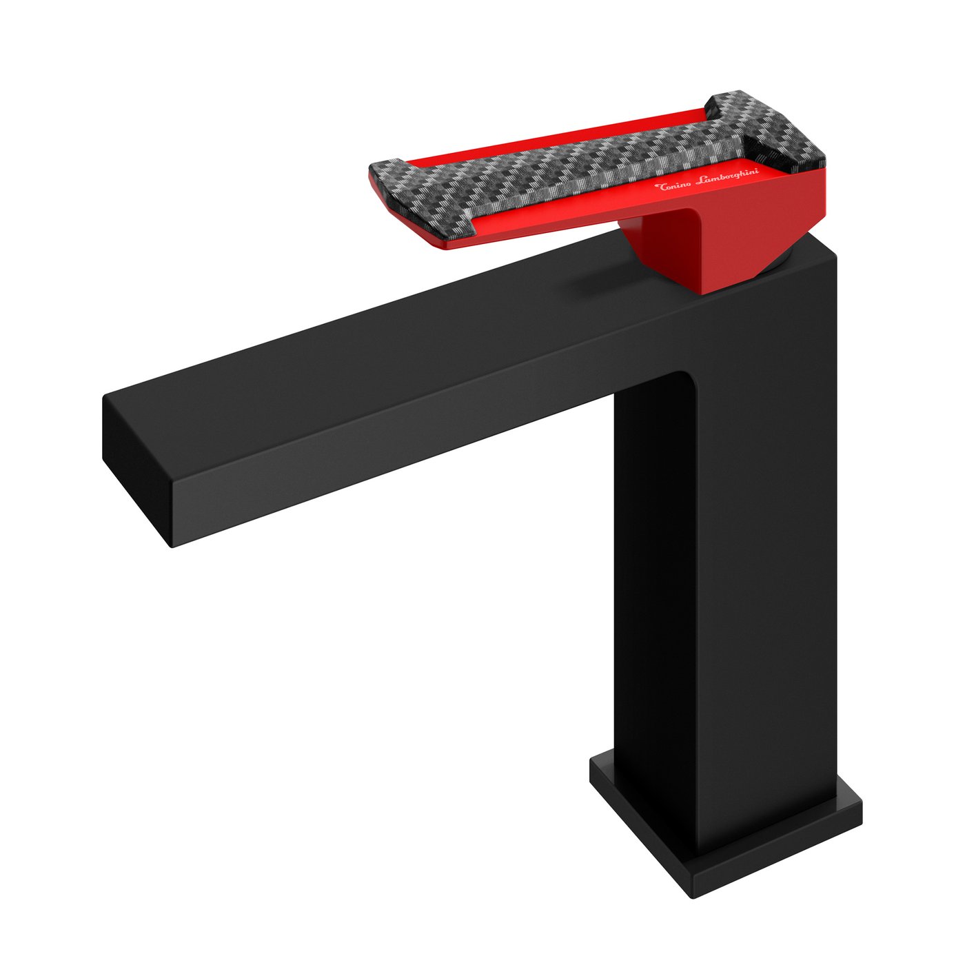 Lamborghini Hyper basin fitting matt black, handle carbon flame ...